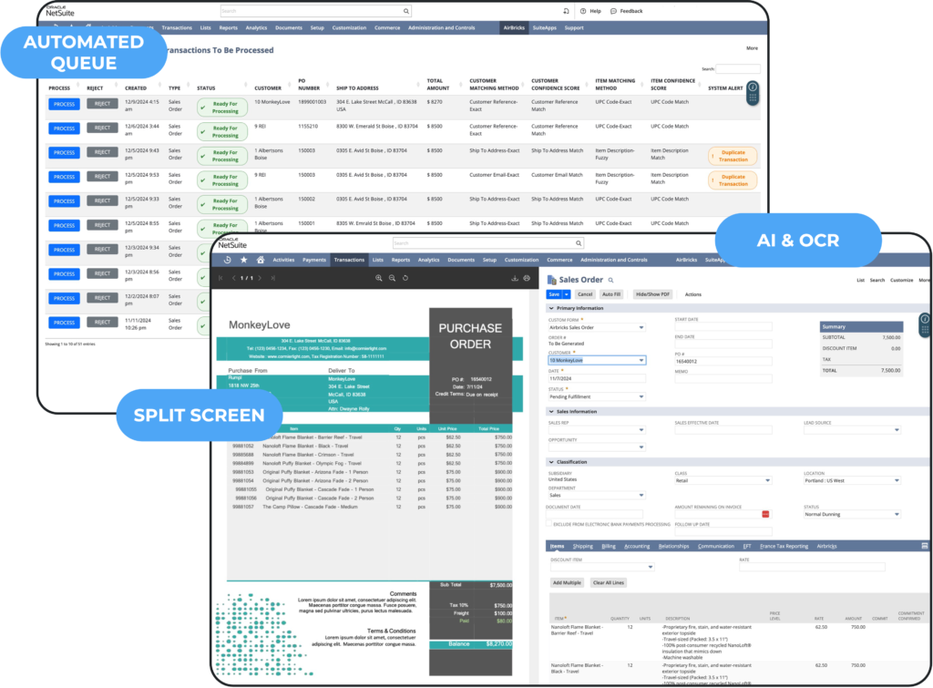 Automate Purchase Order Entry in NetSuite with Airbricks